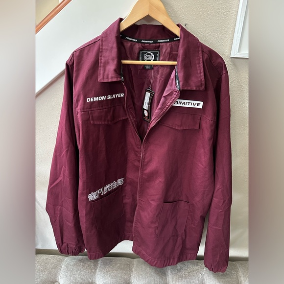 Primitive | Jackets & Coats | Primitive X Demon Slayer Tanjiro Maroon ...